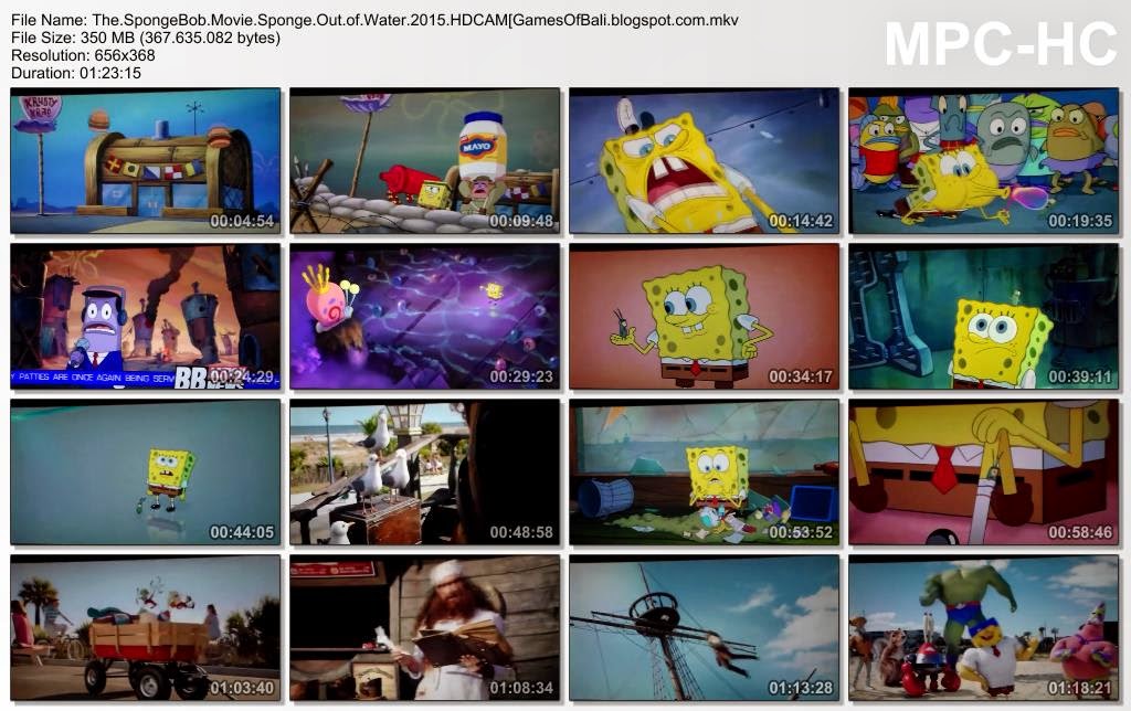 FREE DOWNLOAD SPONGEBOB THE MOVIE : SPONGE OUT OF WATER 3D HDCAM SUB INDO
